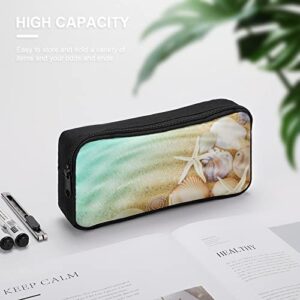 Seashells and Sea Starfishes Pencil Case Pencil Pouch Coin Pouch Cosmetic Bag Office Stationery Organizer