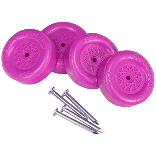 Official Pinewood Derby Wheels and Axles (Purple)