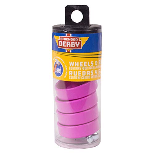 Official Pinewood Derby Wheels and Axles (Purple)