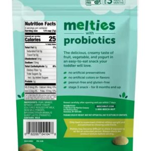 Beech-Nut Probiotic Melties Yogurt Melts, Pear Mango Spinach & Yogurt, 1oz (7 Pack), Toddler & Baby Snacks