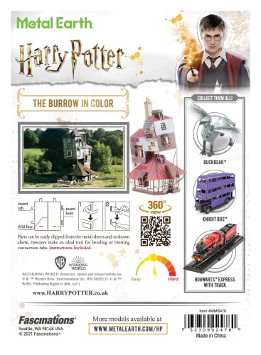 Metal Earth Harry Potter Burrow in Color 3D Metal Model Kit Fascinations