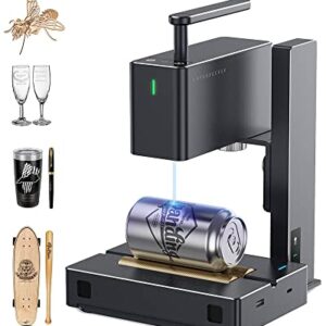 LaserPecker 2(Pro) Laser Engraver, 60W Laser Engraving Machine Handheld 5W Compressed Spot 0.05mm High Precision, 36000mm/min High Speed Laser Etching Cutter for Wood Alloy Leather - with Roller