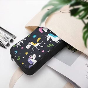 Magic Horse with Horn and Fairy Elements Pencil Case Pencil Pouch Coin Pouch Cosmetic Bag Office Stationery Organizer