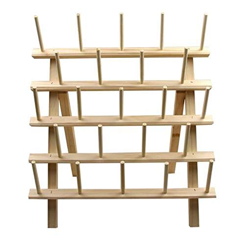 Foldable Large Thread Rack Wood Thread Holder 23 Spool Thread Wooden Storage Rack Thread Spool Stand Sewing Cone Storage Organizer, Sewing Quilting Embroidery Bobbin Organizer, Sewing Craft Tools