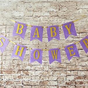 Purple Gold Baby Shower Decorations Qian's Party Purple and Gold Princess Birthday Party Decorations Purple Princess Baby Shower Confetti Purple & Gold Party Decor