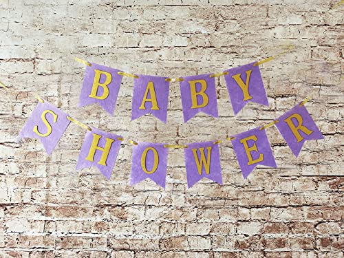 Purple Gold Baby Shower Decorations Qian's Party Purple and Gold Princess Birthday Party Decorations Purple Princess Baby Shower Confetti Purple & Gold Party Decor