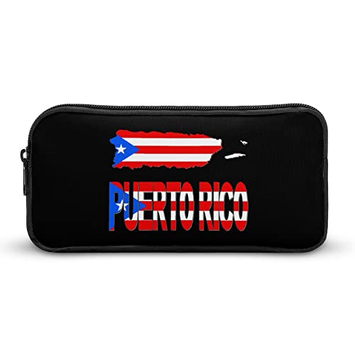 Puerto Rico Map Flag Pencil Case Pencil Pouch Coin Pouch Cosmetic Bag Office Stationery Organizer