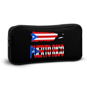 Puerto Rico Map Flag Pencil Case Pencil Pouch Coin Pouch Cosmetic Bag Office Stationery Organizer