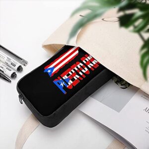 Puerto Rico Map Flag Pencil Case Pencil Pouch Coin Pouch Cosmetic Bag Office Stationery Organizer