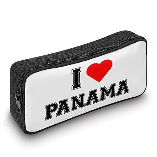 I Love Panama Pencil Case Pencil Pouch Coin Pouch Cosmetic Bag Office Stationery Organizer