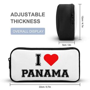 I Love Panama Pencil Case Pencil Pouch Coin Pouch Cosmetic Bag Office Stationery Organizer