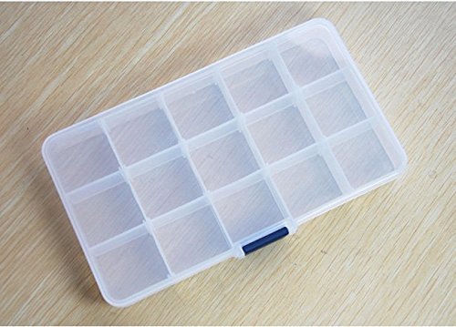 Bulfyss Jewellery Case Organiser with Adjustable Dividers 15,24,36 Grid, Transparent(Pack of 3) Standard Transparent