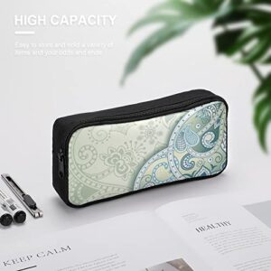 Abstract Blue Floral Pencil Case Pencil Pouch Coin Pouch Cosmetic Bag Office Stationery Organizer