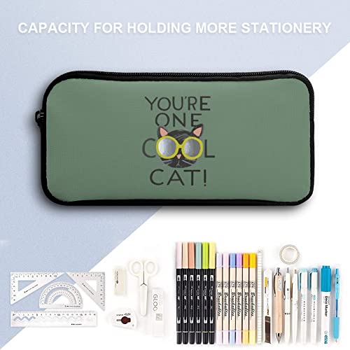 Sunglass Cool Cat Pencil Case Pencil Pouch Coin Pouch Cosmetic Bag Office Stationery Organizer