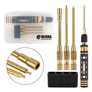 injora rc tool kit 3 in 1 screwdriver 0.05inch 1.5mm hex nut drivers 4mm for scx24 gladiator bronco c10 jlu deadbolt other rc model car