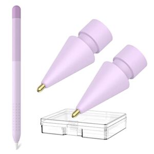 apple pencil 2nd generation lavender case + 2 pack apple pencil lavender tips