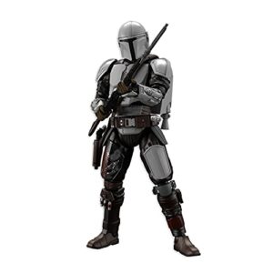 bandai hobby – star wars – 1/12 the mandalorian (beskar armor), grey, black