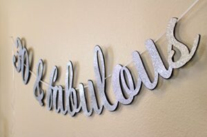 all about details 30 & fabulous cursive banner (black & silver)