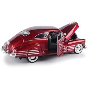 1948 Chevy Aerosedan Fleetline, Red - Motormax Premium American 73266 - 1/24 Scale Diecast Model Car