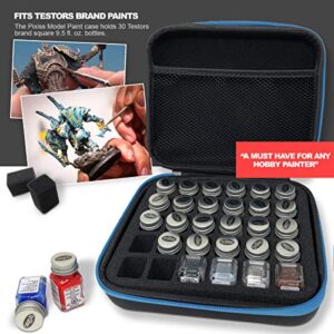 Testors Model Paint Enamel 10pc Paint Set, Pixiss Model Paint Storage Case for Testors Paints (Holds 30 Bottles)