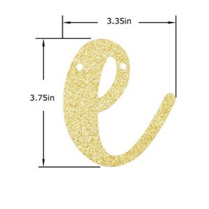 Welcome Little One Banner, Baby Shower/Baby's 1st Birthday Party Backdrops Decorations Gold Gliter Paper Sign