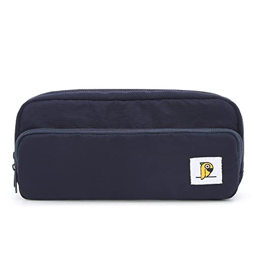 P.travel Capacity Pencil Pen Case,Lightweight & Spacious Pencil Bag Pouch Box Organizer for Office College School Teen Girl Boy Men Women (Navy Blue)