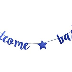 YaFeiDa Blue Welcome Back Banner,Welcome Back To School Sign Welcome Home Sign,Housewarming,Military,Family Party Decorations,SKA-NB025