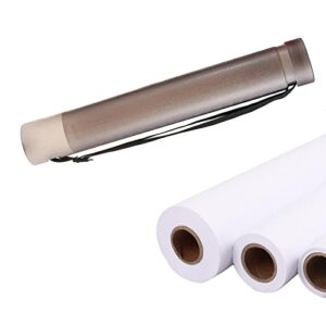 Newmind Document Poster Tube - Plastic Storage Tube - Telescoping for Posters, Artwork and Drawings Model - Grey