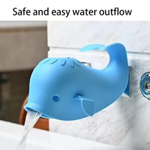 Faucet Cover Bathtub Baby Tub - Bath Spout Cover Baby Bathtub, Faucet Cover Baby Bathtub Silicone Whale for Kids, Toddlers, Blue (ALIBEBE)