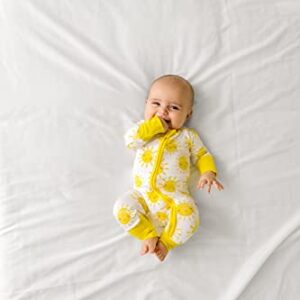 Little Sleepies Baby Pajama Unisex, Bamboo Viscose Zippy PJs, Sunshine, 3-6M