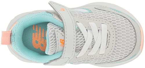 New Balance Kid's Dynasoft 545 V1 Hook and Loop Running Shoe, Summer Fog/Surf/Peach Glaze, 3 Infant