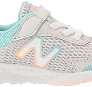 New Balance Kid's Dynasoft 545 V1 Hook and Loop Running Shoe, Summer Fog/Surf/Peach Glaze, 3 Infant