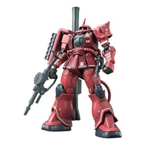 bandai spirits hobby ms-06s zaku ii char aznable’s mobile suit gundam (red comet ver.) gundam the origin hg 1/144, multi (bas5057656)