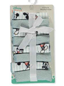 disney baby big boys’ 8-pack mickey mouse washcloths set – white/multi, one size