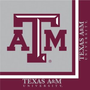 creative converting texas a & m aggies luncheon napkins (20 count)