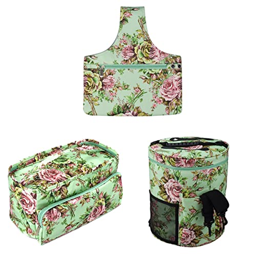 Handbag Xcm Organizer Cloth Holder Supplies Accessories Ball Printed Handbag Size:large - Wool Knitting Square Crochet Flower Bag Storage Tote Diy Oxford Yarn Floral