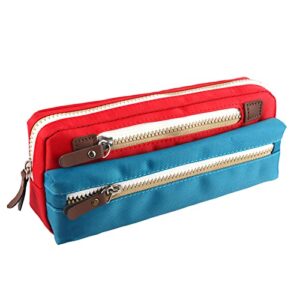 jczanxi big capacity pencil case, pencil pouch with smooth zipper, aesthetic supply pencil organizer, stationary bag, stylish pencil box for school teen girls boys, durable pencil holder