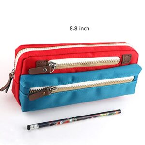 JCZANXI Big Capacity Pencil Case, Pencil Pouch with Smooth Zipper, Aesthetic Supply Pencil Organizer, Stationary Bag, Stylish Pencil Box for School Teen Girls Boys, Durable Pencil Holder