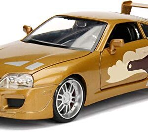 Jada 2 Fast 2 Furious Slap Jack's Toyota Supra Die-Cast Collectible Toy Vehicle Car, Gold with Decals, 1: 24 Scale, Copper