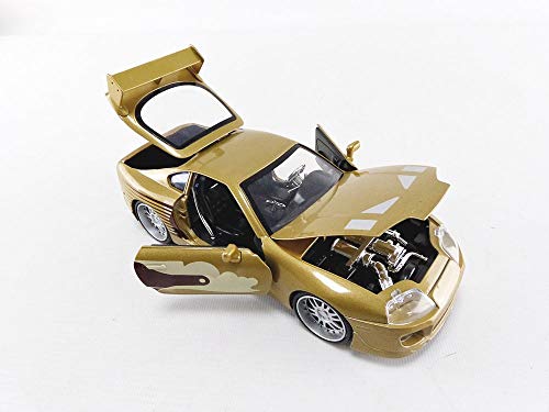 Jada 2 Fast 2 Furious Slap Jack's Toyota Supra Die-Cast Collectible Toy Vehicle Car, Gold with Decals, 1: 24 Scale, Copper