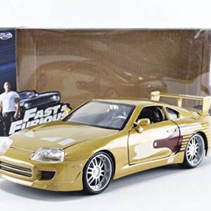 Jada 2 Fast 2 Furious Slap Jack's Toyota Supra Die-Cast Collectible Toy Vehicle Car, Gold with Decals, 1: 24 Scale, Copper