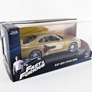 Jada 2 Fast 2 Furious Slap Jack's Toyota Supra Die-Cast Collectible Toy Vehicle Car, Gold with Decals, 1: 24 Scale, Copper