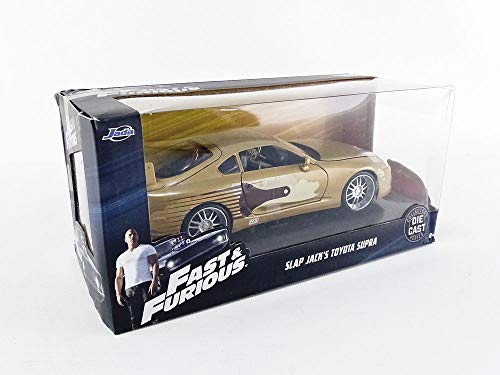 Jada 2 Fast 2 Furious Slap Jack's Toyota Supra Die-Cast Collectible Toy Vehicle Car, Gold with Decals, 1: 24 Scale, Copper