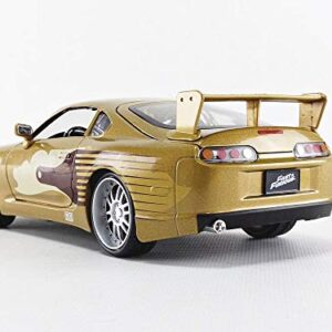 Jada 2 Fast 2 Furious Slap Jack's Toyota Supra Die-Cast Collectible Toy Vehicle Car, Gold with Decals, 1: 24 Scale, Copper