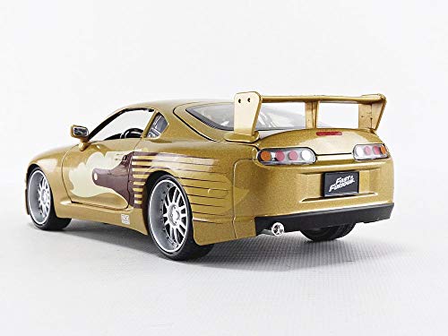 Jada 2 Fast 2 Furious Slap Jack's Toyota Supra Die-Cast Collectible Toy Vehicle Car, Gold with Decals, 1: 24 Scale, Copper