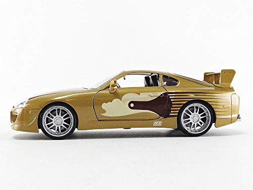 Jada 2 Fast 2 Furious Slap Jack's Toyota Supra Die-Cast Collectible Toy Vehicle Car, Gold with Decals, 1: 24 Scale, Copper