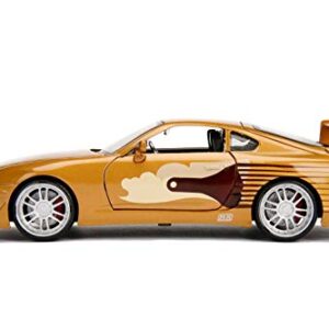 Jada 2 Fast 2 Furious Slap Jack's Toyota Supra Die-Cast Collectible Toy Vehicle Car, Gold with Decals, 1: 24 Scale, Copper