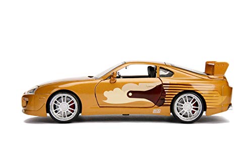 Jada 2 Fast 2 Furious Slap Jack's Toyota Supra Die-Cast Collectible Toy Vehicle Car, Gold with Decals, 1: 24 Scale, Copper