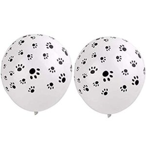 Dreamcolor Dog Happy Birthday Decorations Lets Pawty Balloon Dog Cat Party Banner (Silver)