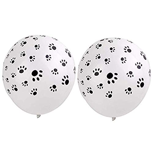 Dreamcolor Dog Happy Birthday Decorations Lets Pawty Balloon Dog Cat Party Banner (Silver)